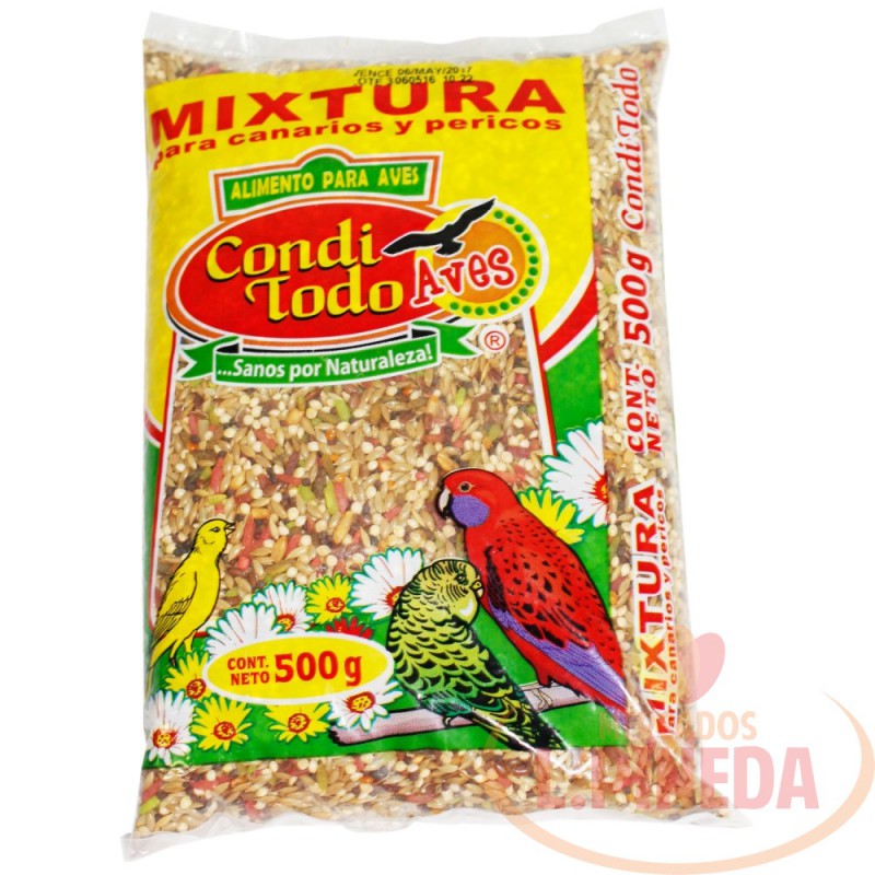 alimento para aves X 500 G mixtura canarios